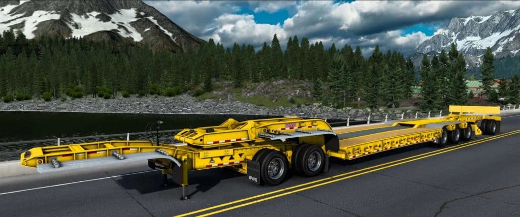 BWS Rigid Neck Lowboy Trailer v3.1 1.48.5 | American Truck Simulator Mod