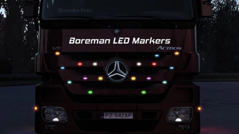 Boreman LED Marker Lights Pack ATS 1.49 | American Truck Simulator Mod