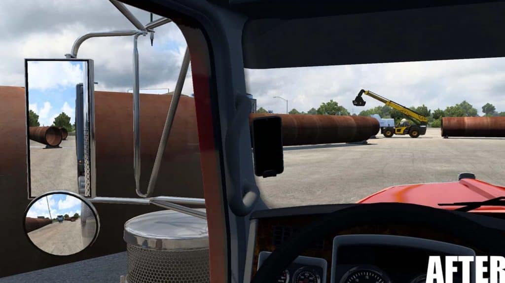 Realistic Mirror FOV for ATS v1.6.0 1.49 | American Truck Simulator Mod