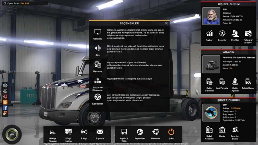 SiSL's FlatUI ATS 1.49 | American Truck Simulator Mod
