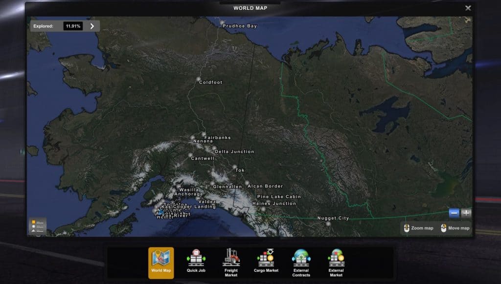 Alaska Map for ATS 1 (5) - American Truck Simulator mod | ATS mod