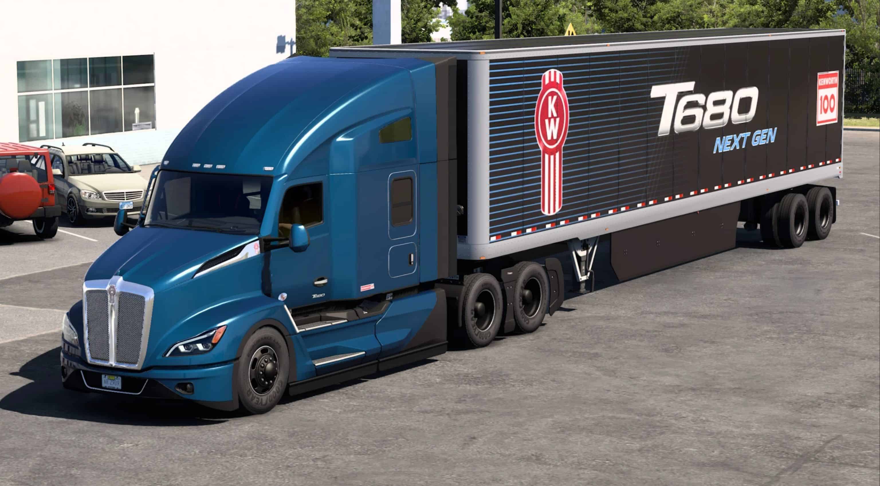 Kenworth T 680 Next Gen Trailer skin v1.0 | American Truck Simulator Mod