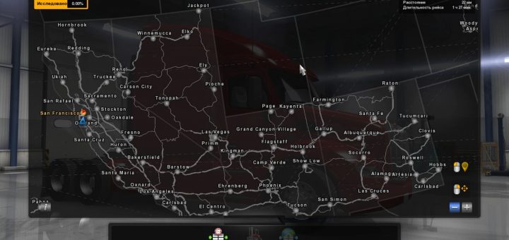 100% opened map in ATS 1.55 with all DLCs incl. Iowa | American Truck ...