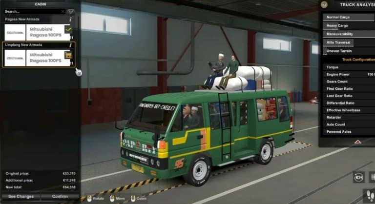Mitsubishi Ragasa & Umplung ELF V2 | American Truck Simulator Mod