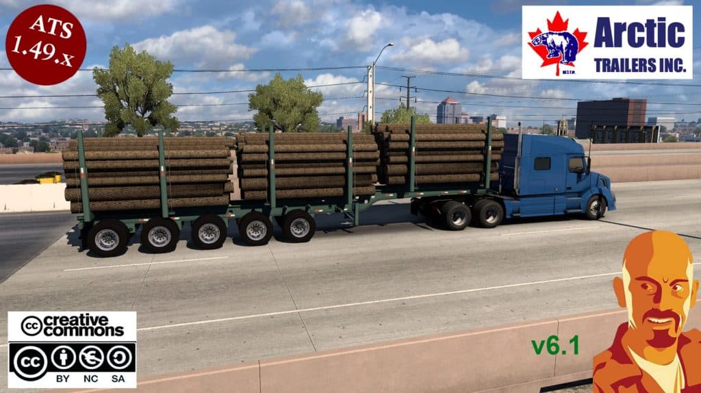 ARCTIC LOG TRAILERS v6.1 ATS 1.49.x | American Truck Simulator Mod