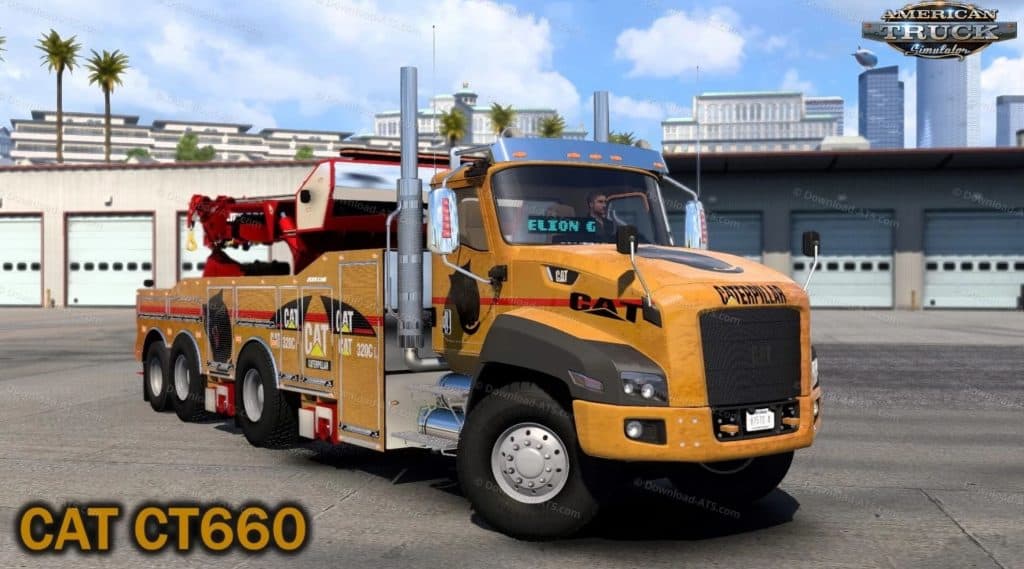 CAT CT660 Truck + Interior + Crane v1.1 1.49.x | American Truck ...