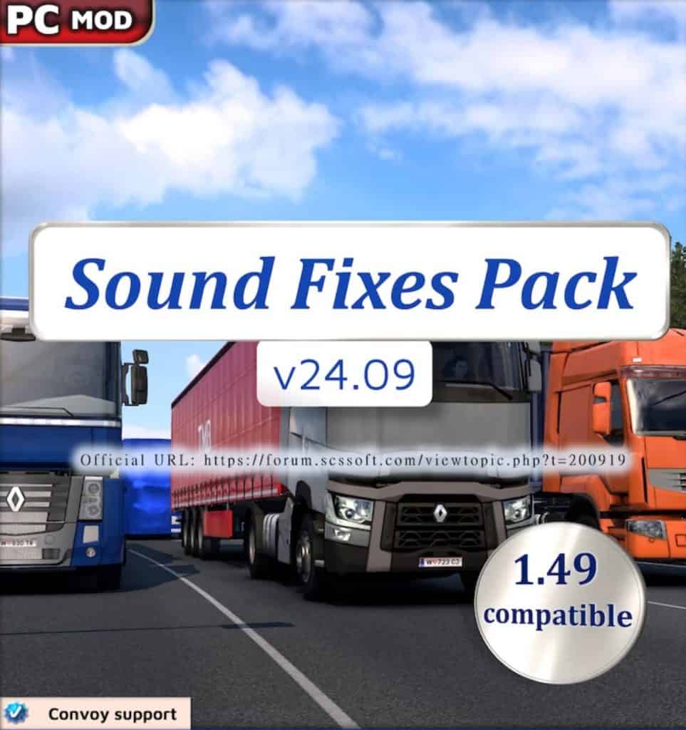 ATS Sound Fixes Pack v24.09 | American Truck Simulator Mod