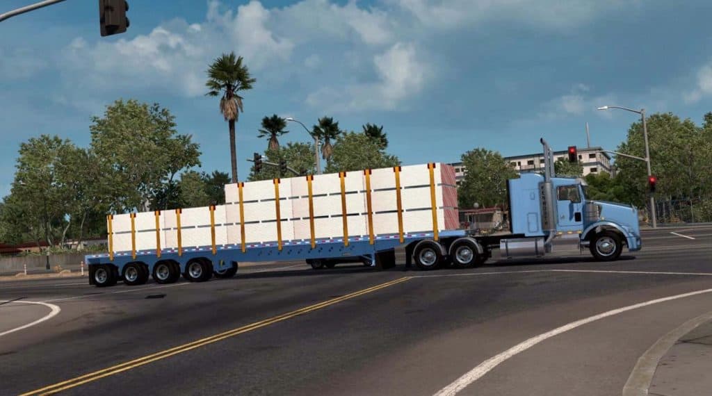 Doepker Flatbed Trailer 1 (2) - American Truck Simulator mod | ATS mod