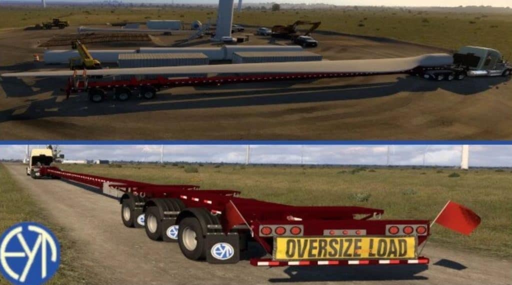 WindBlade Trailer by Eddie Yantz v1.49c | American Truck Simulator Mod
