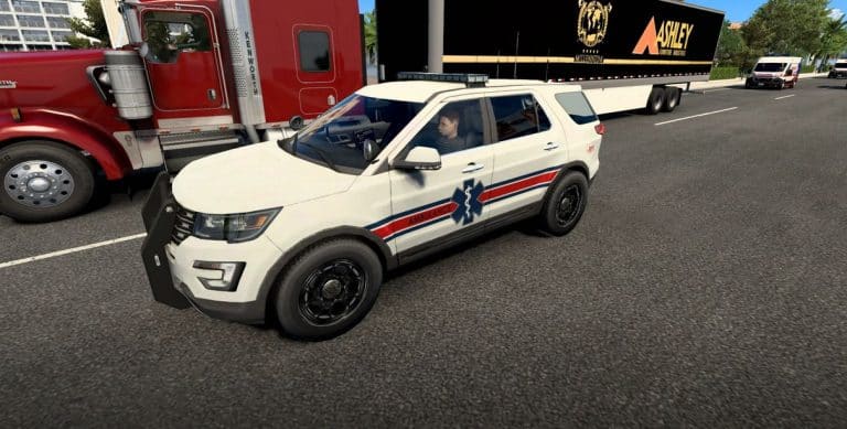 Emergency vehicles pack v1 (3) - American Truck Simulator mod | ATS mod