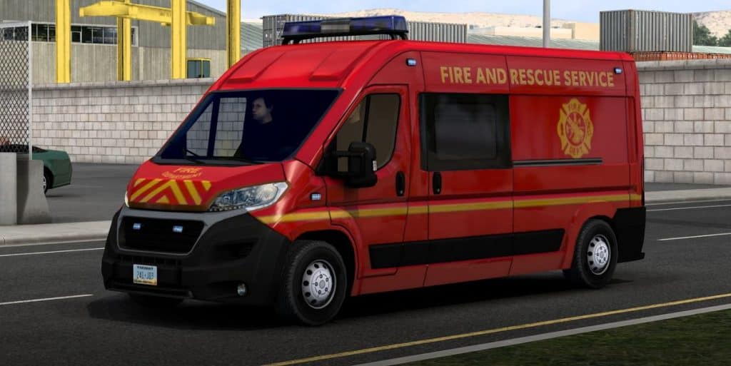 Emergency vehicles pack v1 (4) - American Truck Simulator mod | ATS mod