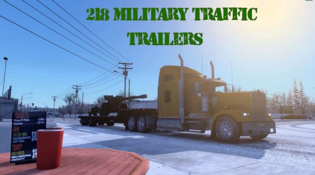 MILITARY Trailer Cargo & Traffic Pack v1 (3) - American Truck Simulator ...