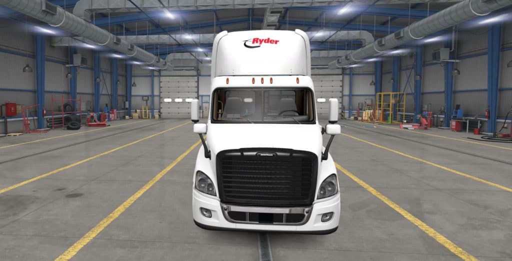Ruda Cascadia day cab Ryder skin 1.50 (1) - American Truck Simulator ...