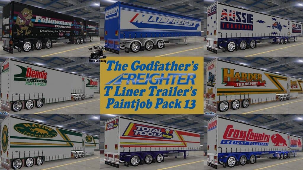 The Godfather's Freighter T Liner Trailers Paintjob Pack 13 | American ...