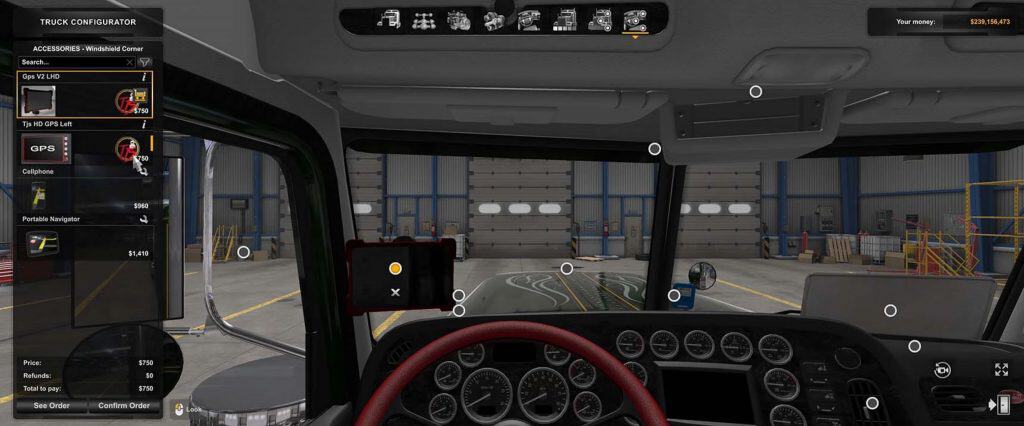Tjs ATS HD GPS v1.5 (1) - American Truck Simulator mod | ATS mod