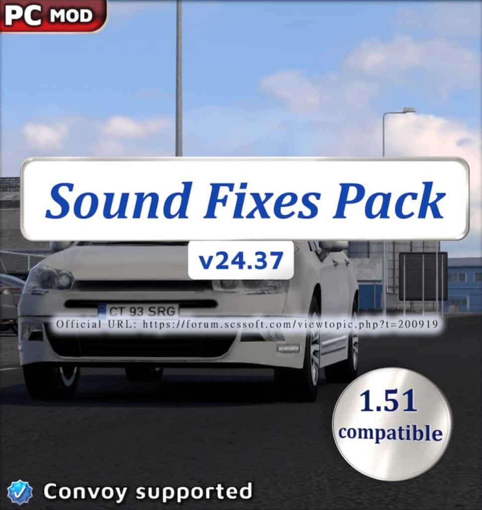 ATS Sound Fixes Pack v24.37 open beta only for 1.51 | American Truck Simulator Mod