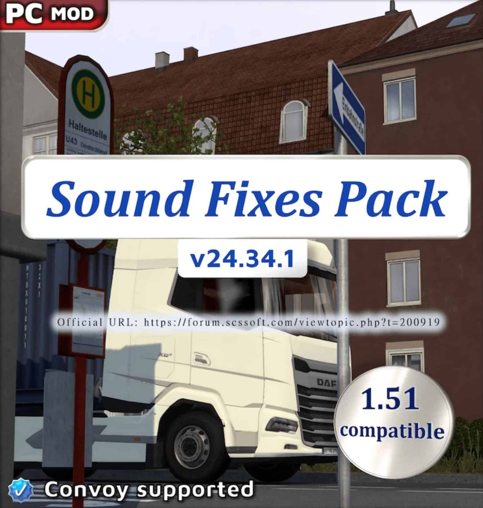 Sound Fixes Pack v24.34.1 for 1.51 open beta only | American Truck Simulator Mod
