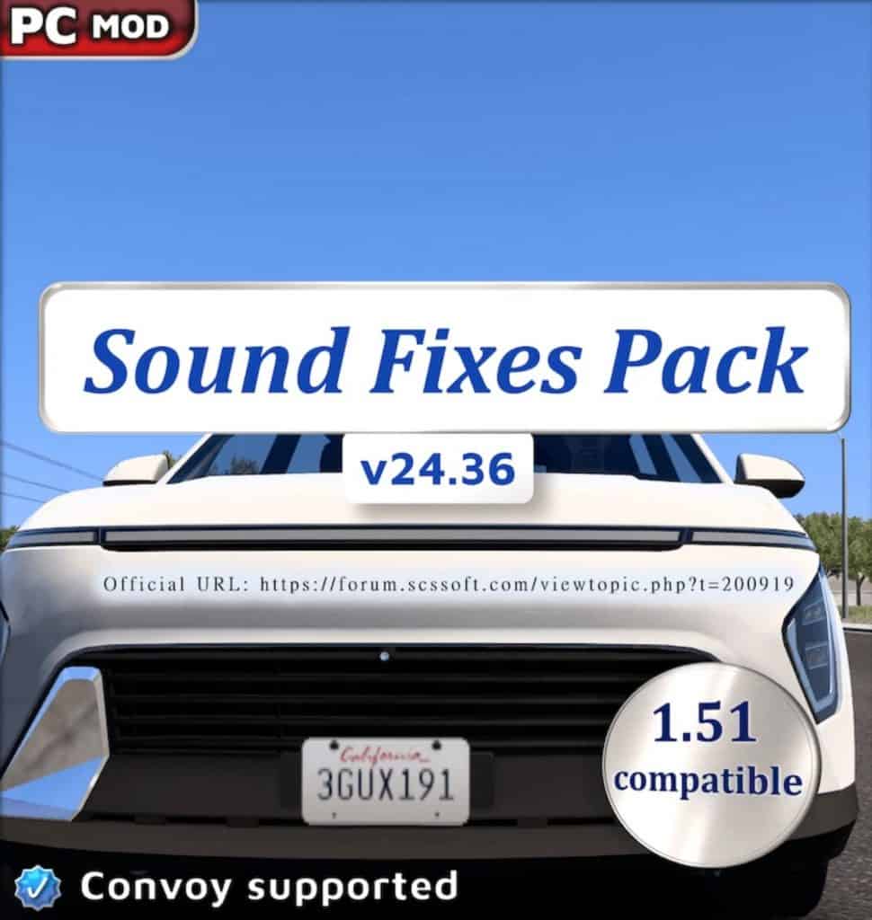 Sound Fixes Pack v24.36 for 1.51 open beta only | American Truck Simulator Mod