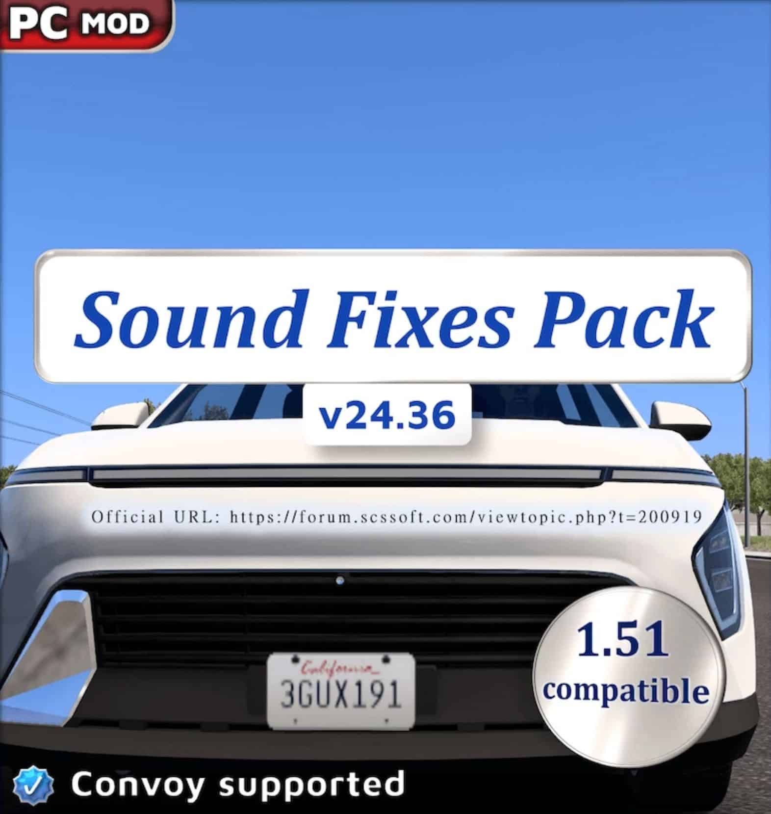 Sound Fixes Pack v24.36 for 1.51 open beta only | American Truck Simulator Mod
