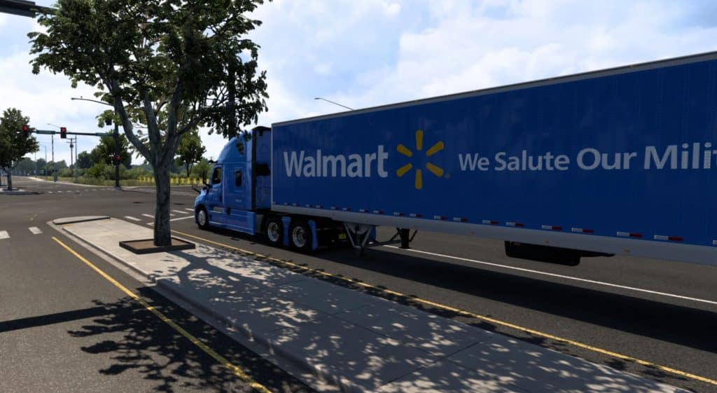 SCS Trailer 53 Walmart Skin Blue 1.51 | American Truck Simulator Mod