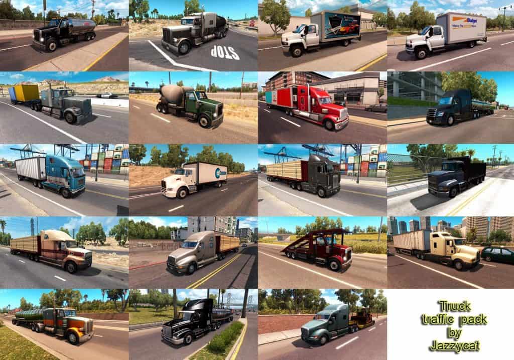 Truck Traffic Pack by Jazzycat v3.5 (2) - American Truck Simulator mod | ATS mod