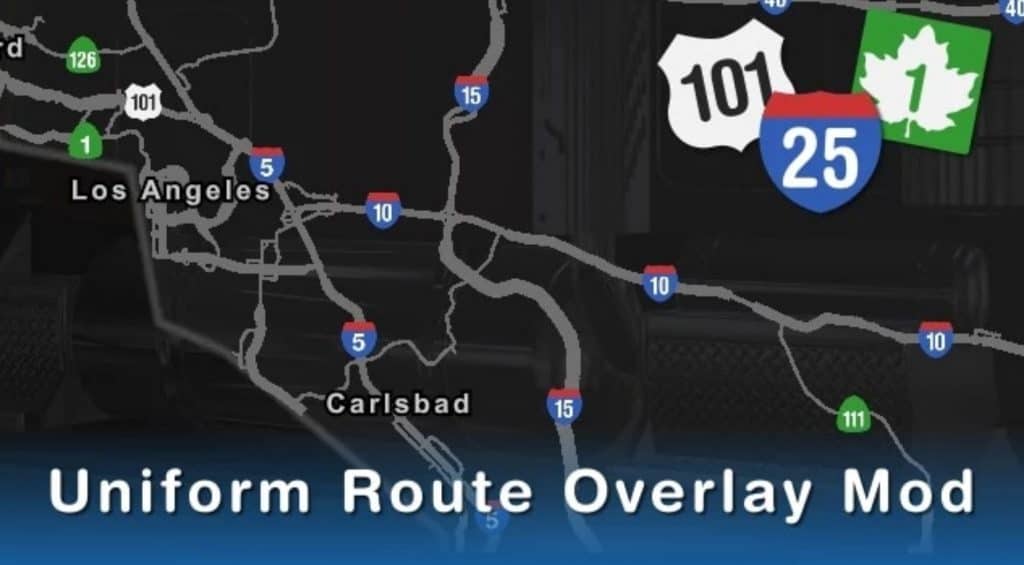 Uniform Route Overlay Mod v1.0 | American Truck Simulator Mod
