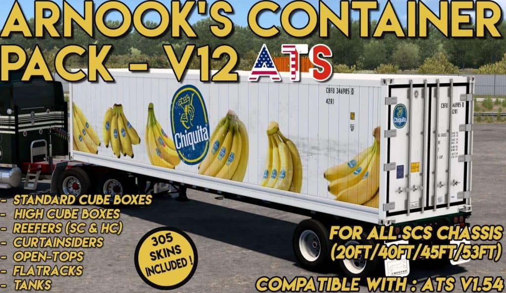Arnook's Container Pack v12.0 fixed | American Truck Simulator Mod
