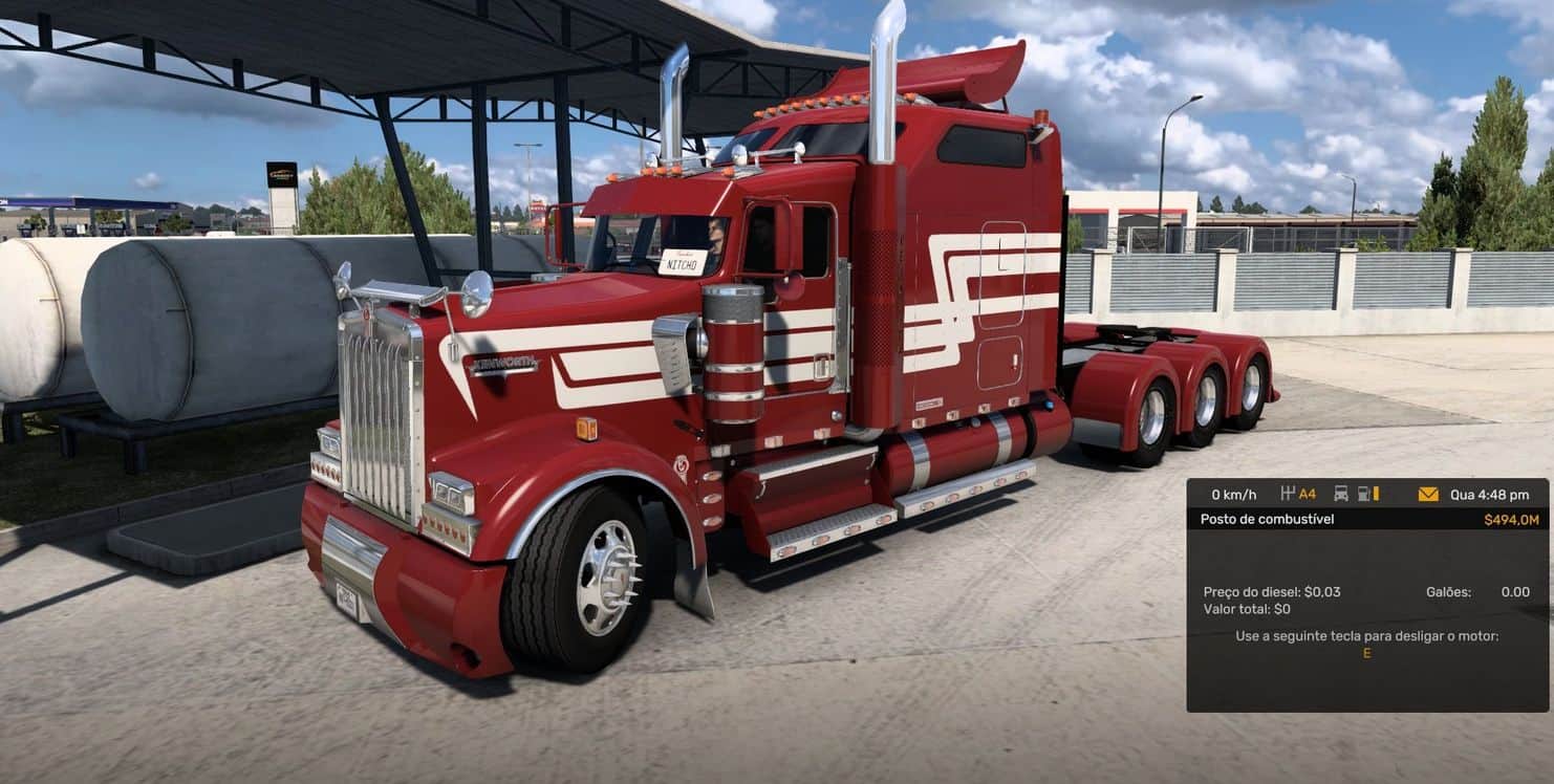 FREE FUEL IN THE GARAGE ATS 18 06 2025 1.0 1.55 | American Truck Simulator Mod