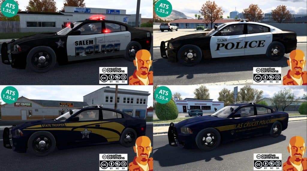 USA POLICE TRAFFIC v2.0 ATS 1.54-1.55 (2) - American Truck Simulator ...