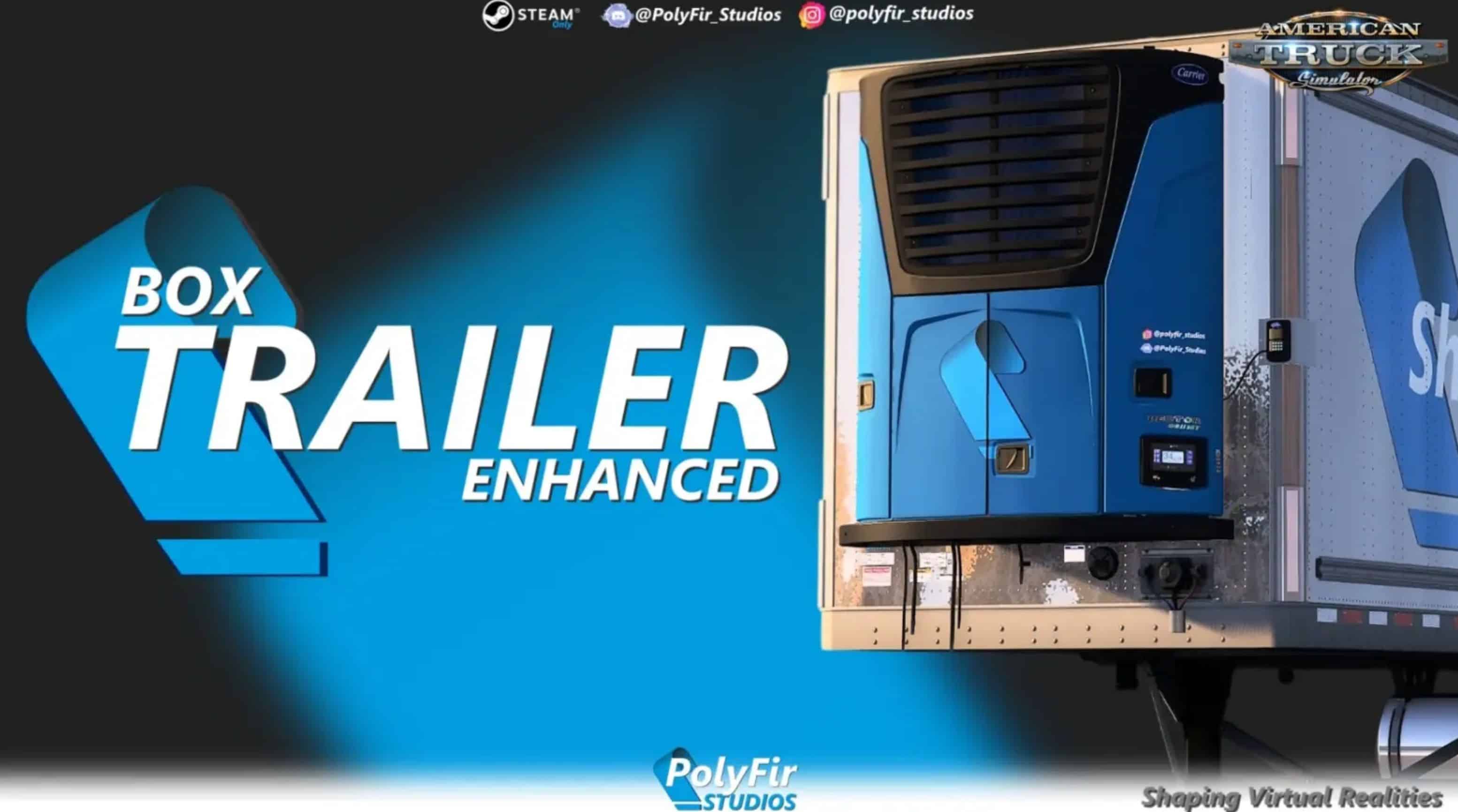 Box Trailer Enhanced v0.1 (1.57.x) | American Truck Simulator Mod