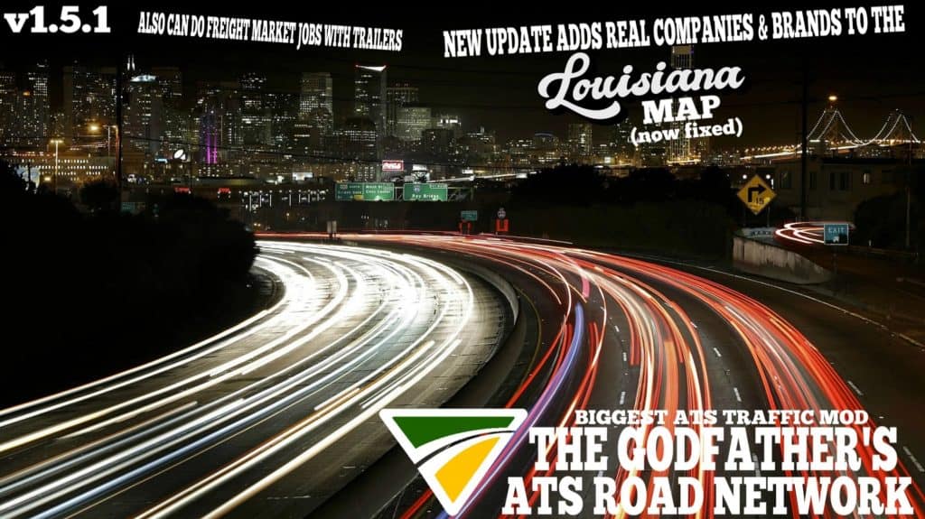 The Godfather's ATS Road Network Pack v1.5.1 | American Truck Simulator Mod