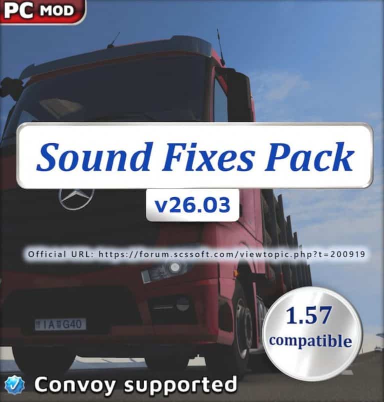 Sound Fixes Pack v26.03 | American Truck Simulator Mod