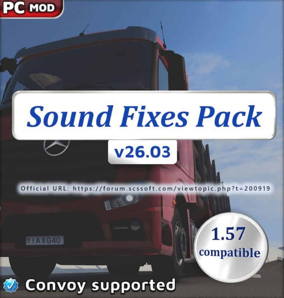 Sound Fixes Pack v26.03 | American Truck Simulator Mod