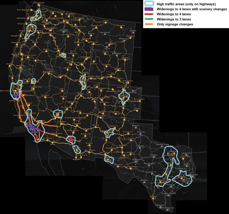 Urban Traffic Overhaul v22.2 1 (2) - American Truck Simulator mod | ATS mod