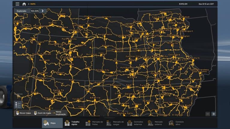 ATS MAP 100% DISCOVERED 1.0 1.59 | American Truck Simulator Mod