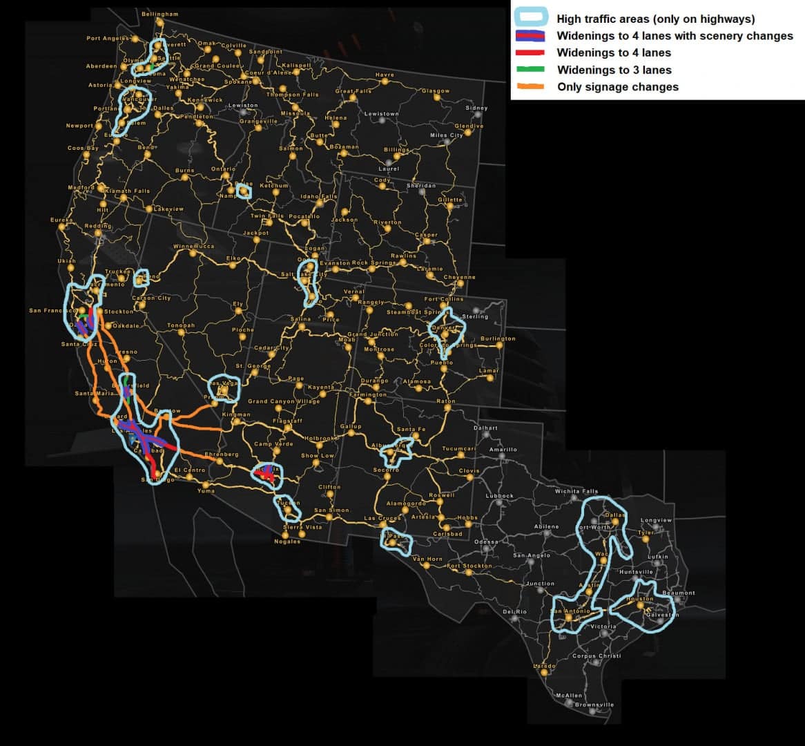 Coast to Coast Map v2.23.60 | American Truck Simulator Mod