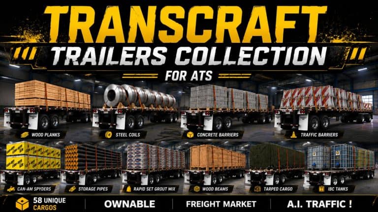 Transcraft Trailers Collection v2.0 (1.60.x) | American Truck Simulator Mod