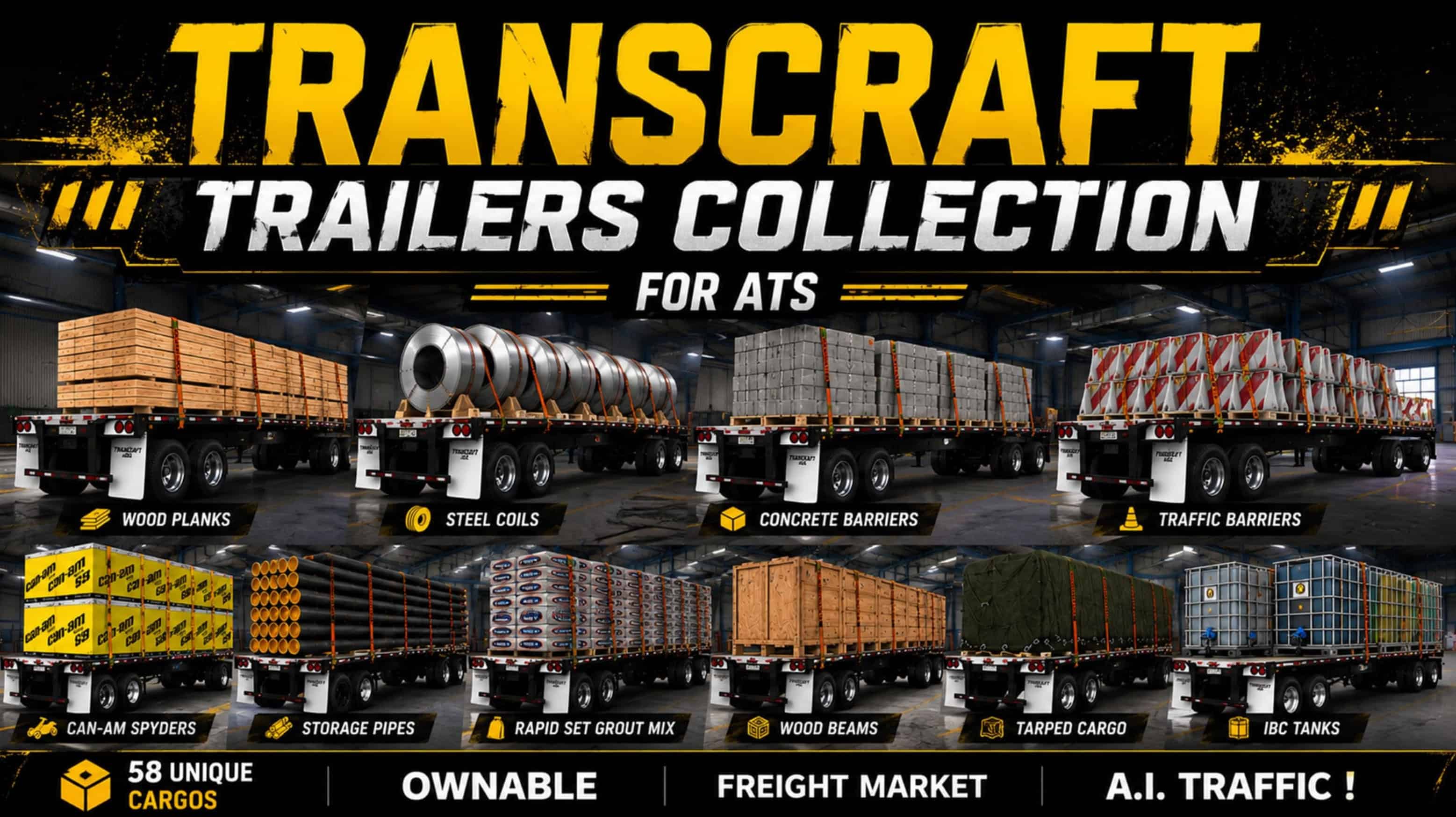 Transcraft Trailers Collection v2.0 (1.60.x) | American Truck Simulator Mod
